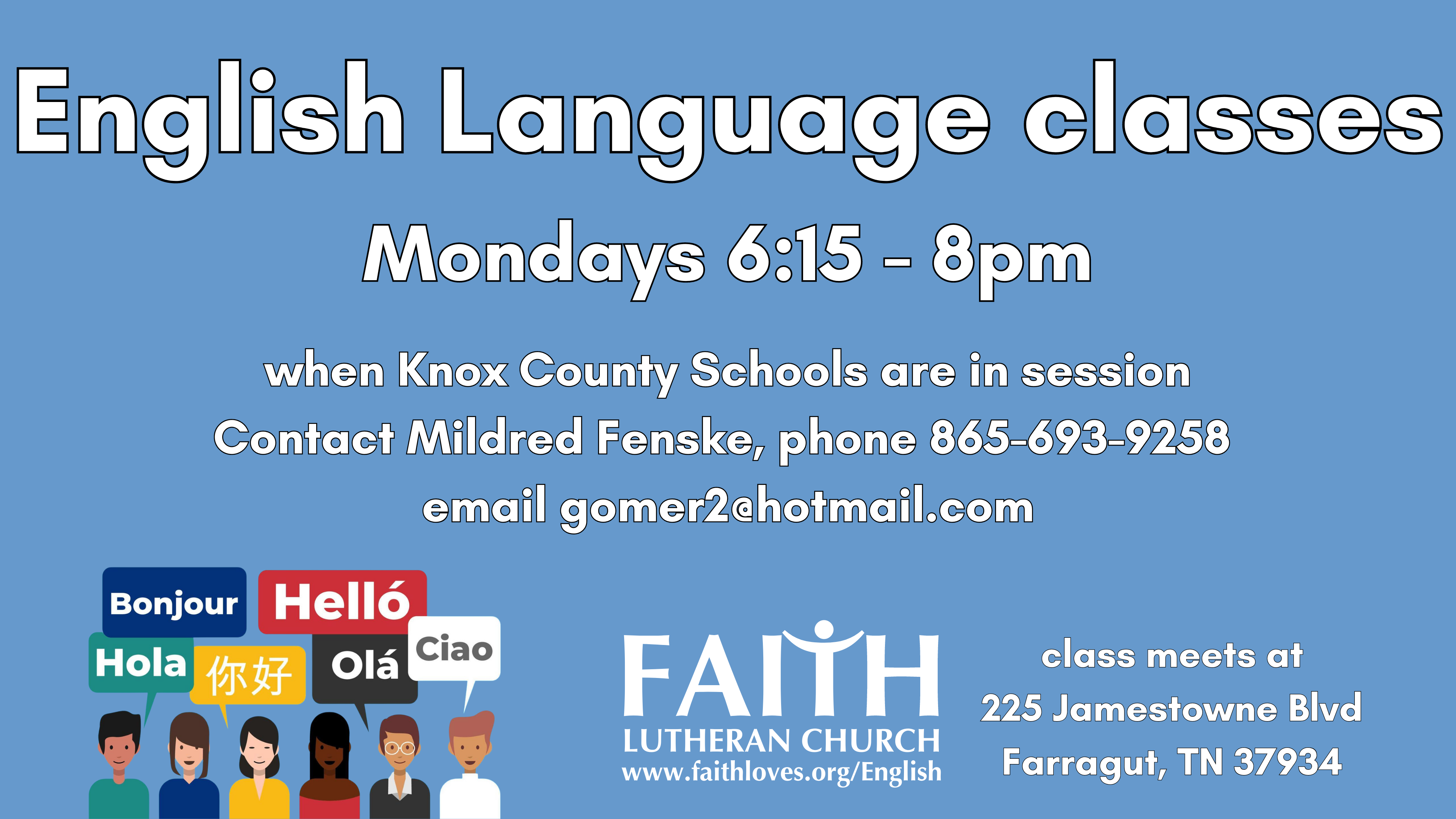 English Language Learning – Faith Lutheran Church
